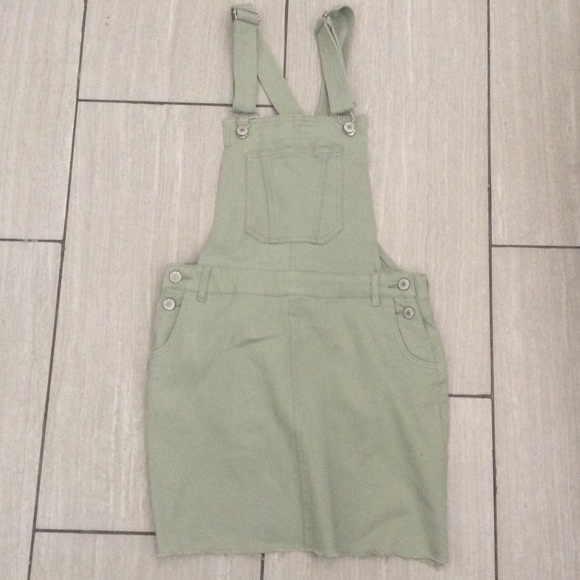 Love Tree | Dresses | Light Green Overall Dress Love Tree Denim | Poshmark